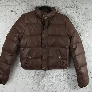 Abercrombie & Fitch | Jackets & Coats | Abercrombie Fitch Brown Down Puffer Coat | Poshmark